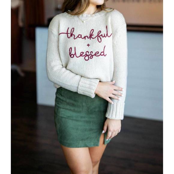 Wooden Ships | Sweaters | New Wooden Ships Thankful Blessed Sweater In ...